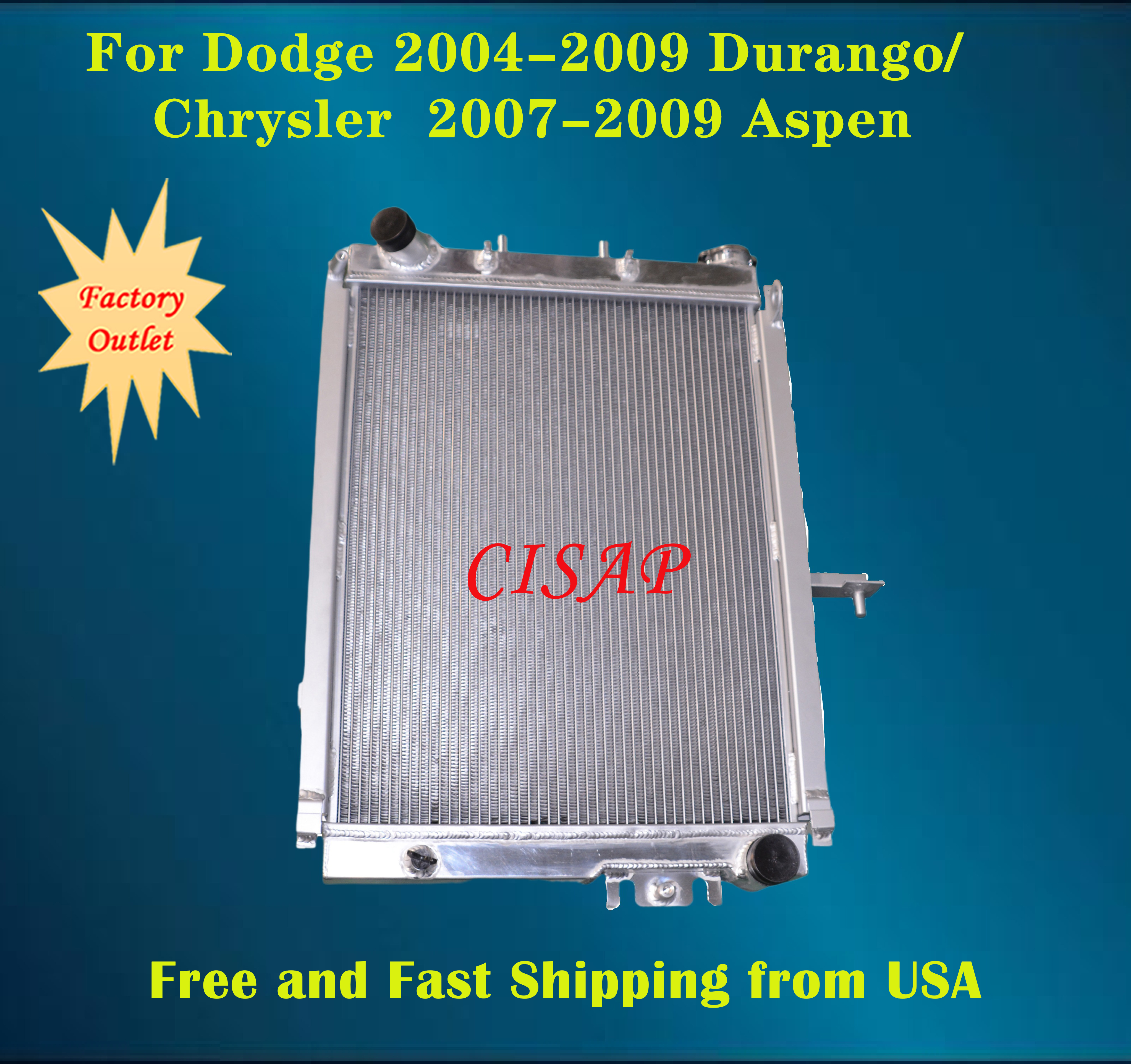For Dodge 2004 2005 2006 2007 2008 2009 Durango Aluminum radiator(MT ...